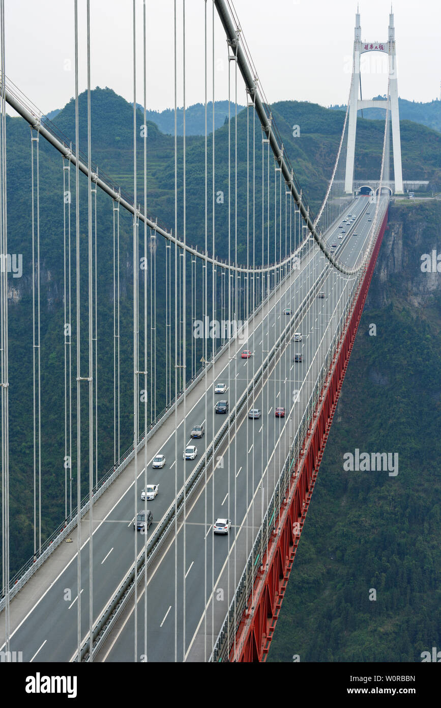 Aizhai suspension bridge hi-res stock photography and images - Alamy