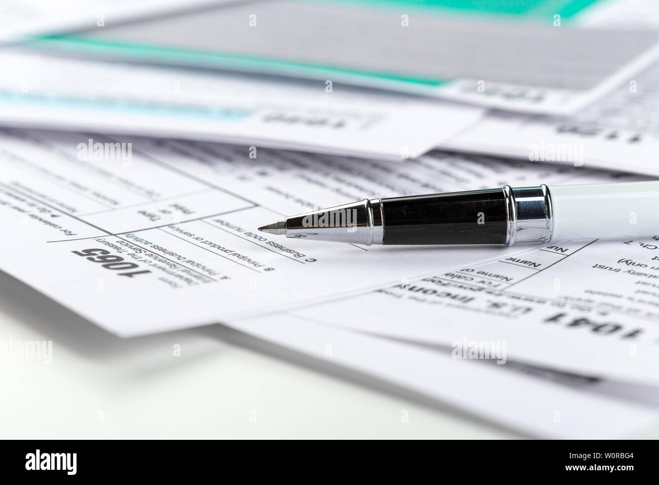 Tax forms, close up Stock Photo - Alamy