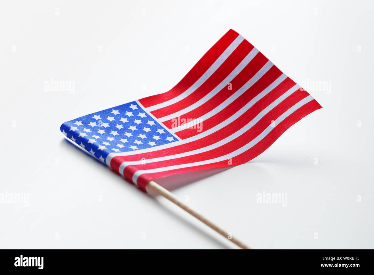 American flag isolated on white Stock Photo - Alamy
