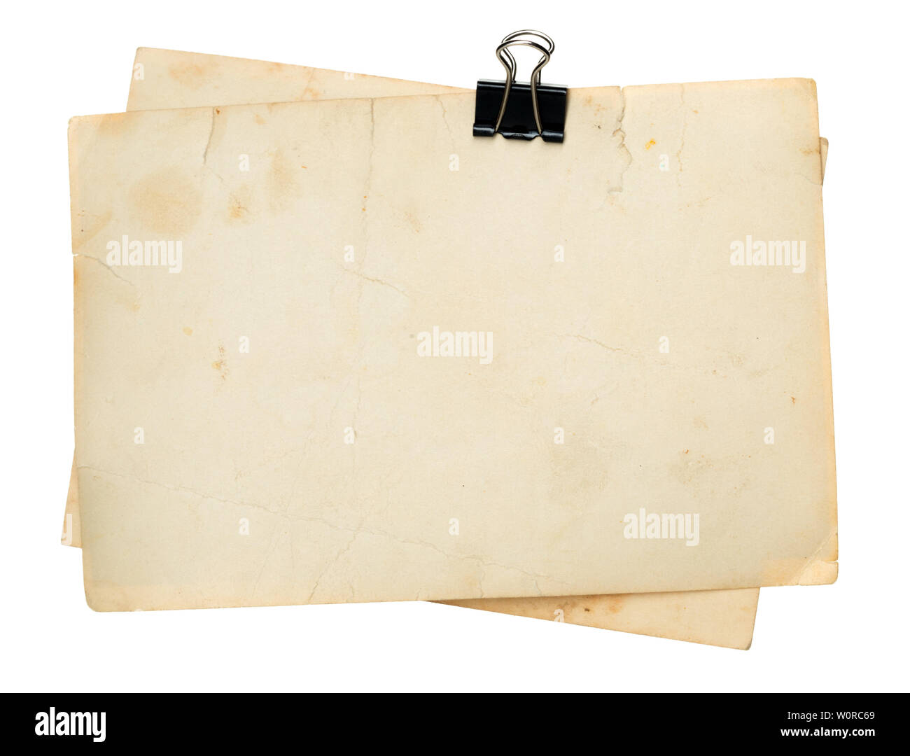 Old paper on white background Stock Photo - Alamy