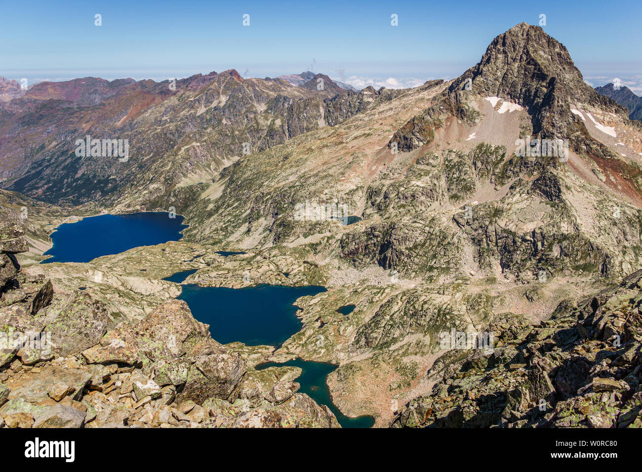 Mountain lakes in the Pyrenees on a summer day, France Stock Photo - Alamy