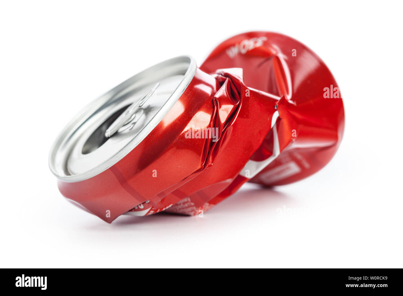 Compressed cans isolated on a white background Stock Photo - Alamy