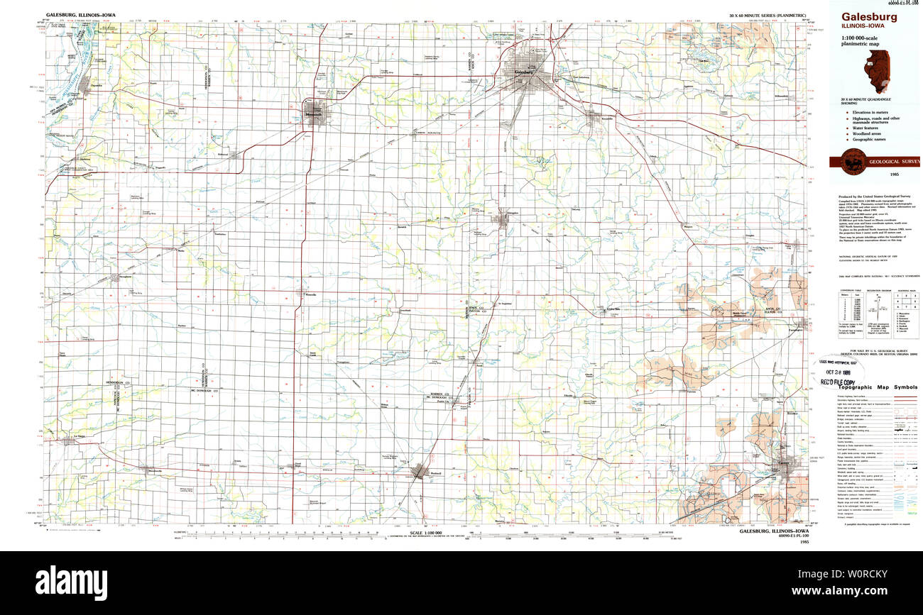 Galesburg map hi-res stock photography and images - Alamy