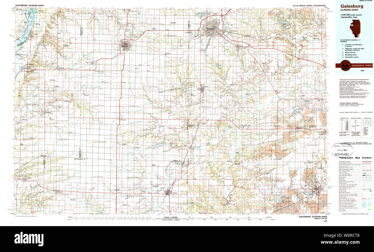 Galesburg map hi-res stock photography and images - Alamy