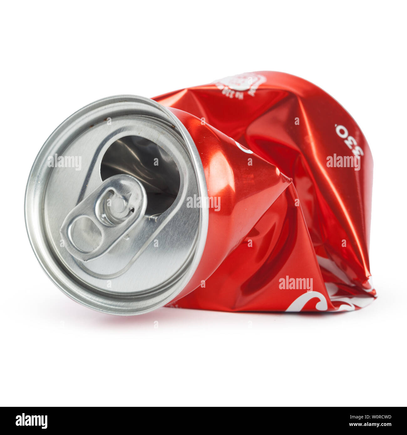 Compressed cans isolated on a white background Stock Photo - Alamy