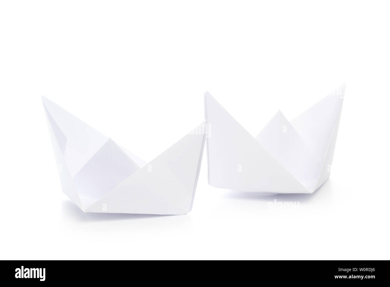 paper ships isolated on white Stock Photo - Alamy