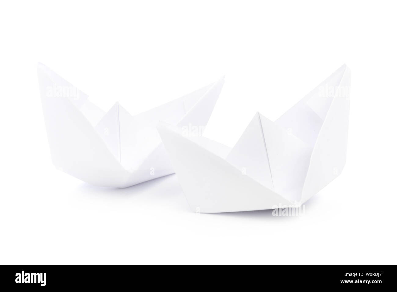 paper ships isolated on white Stock Photo - Alamy