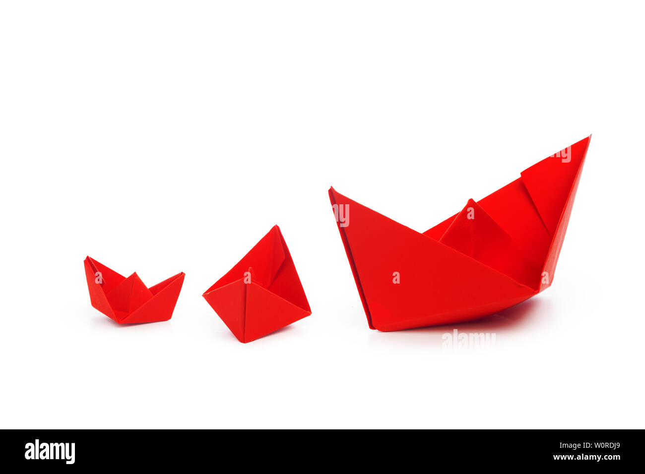 paper ships isolated on white Stock Photo - Alamy