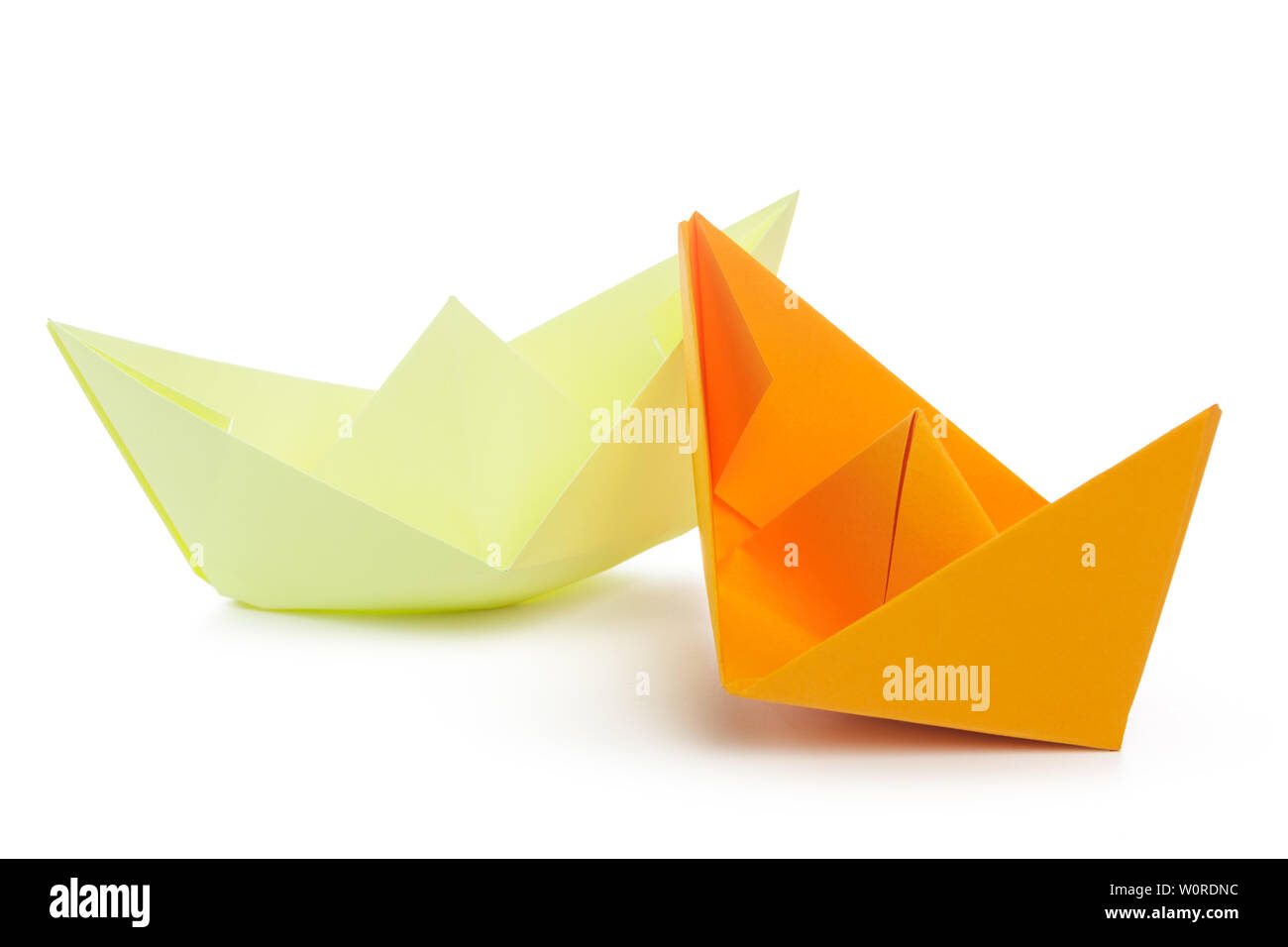 paper ships isolated on white Stock Photo - Alamy