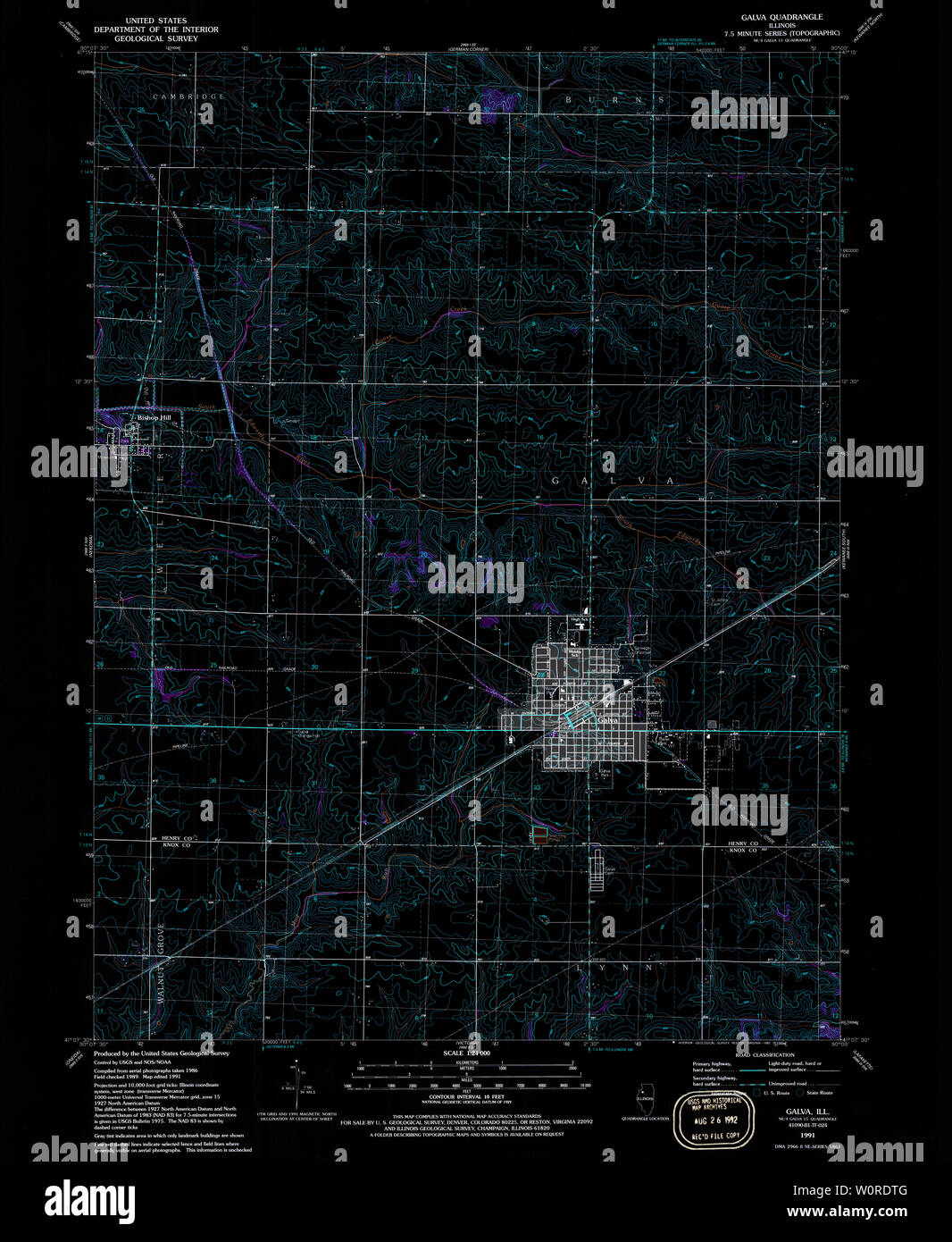 Map of galva hi-res stock photography and images - Alamy