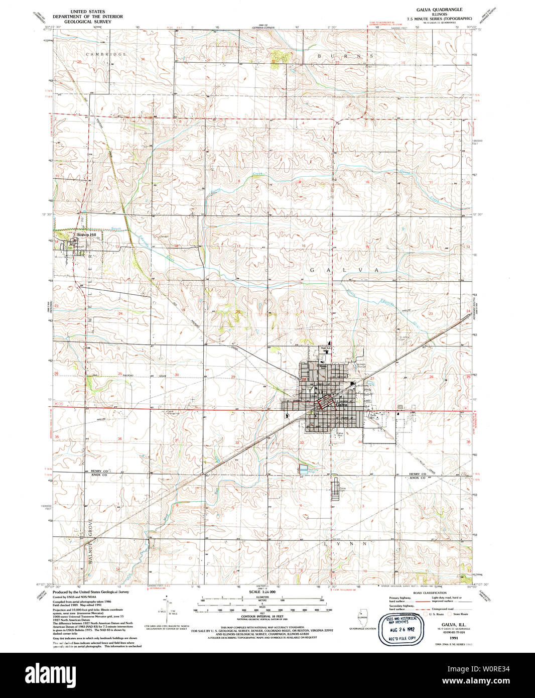 Map of galva hi-res stock photography and images - Alamy