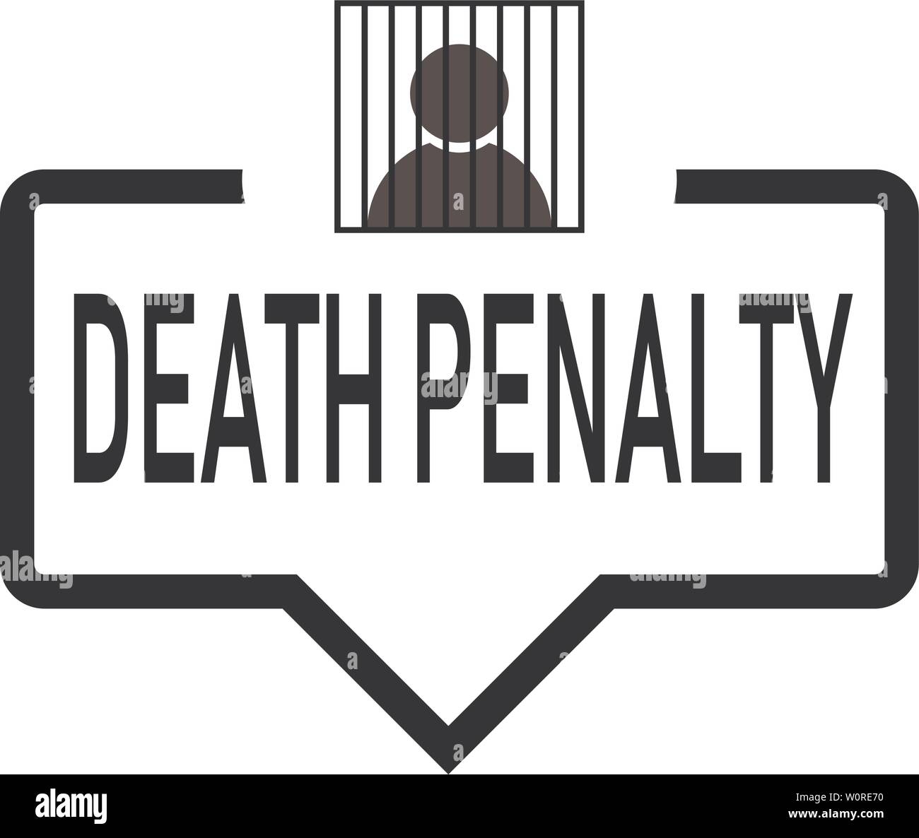 death penalty Speech bubbles icon flat icon. Single high quality ...