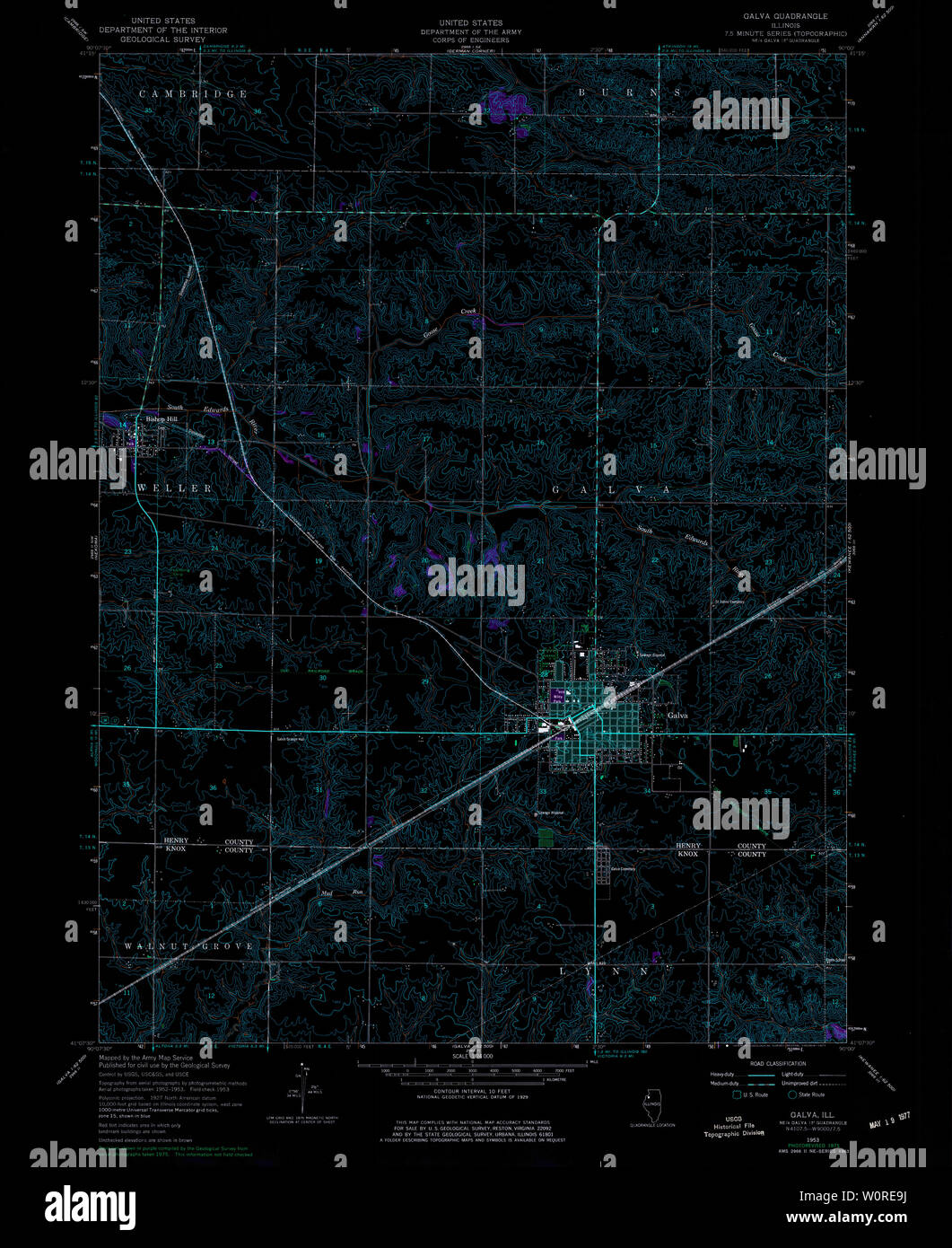 Map of galva hi-res stock photography and images - Alamy