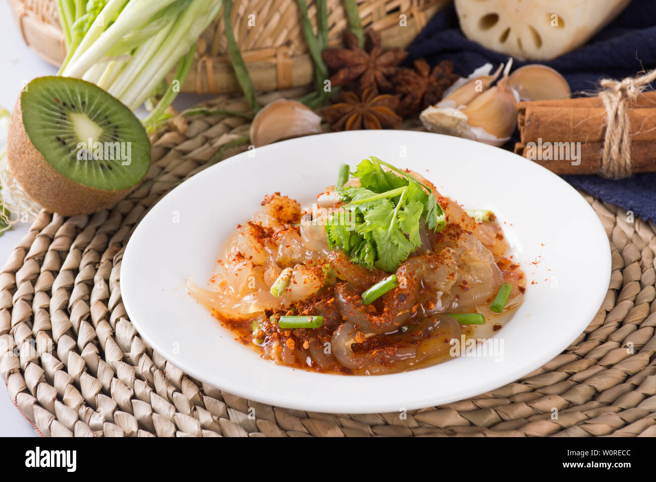 Delicious jellyfish skin Stock Photo - Alamy