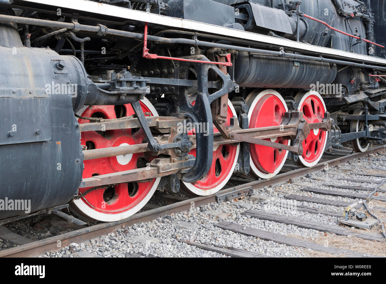 Steam locomotive wheels Stock Photo - Alamy