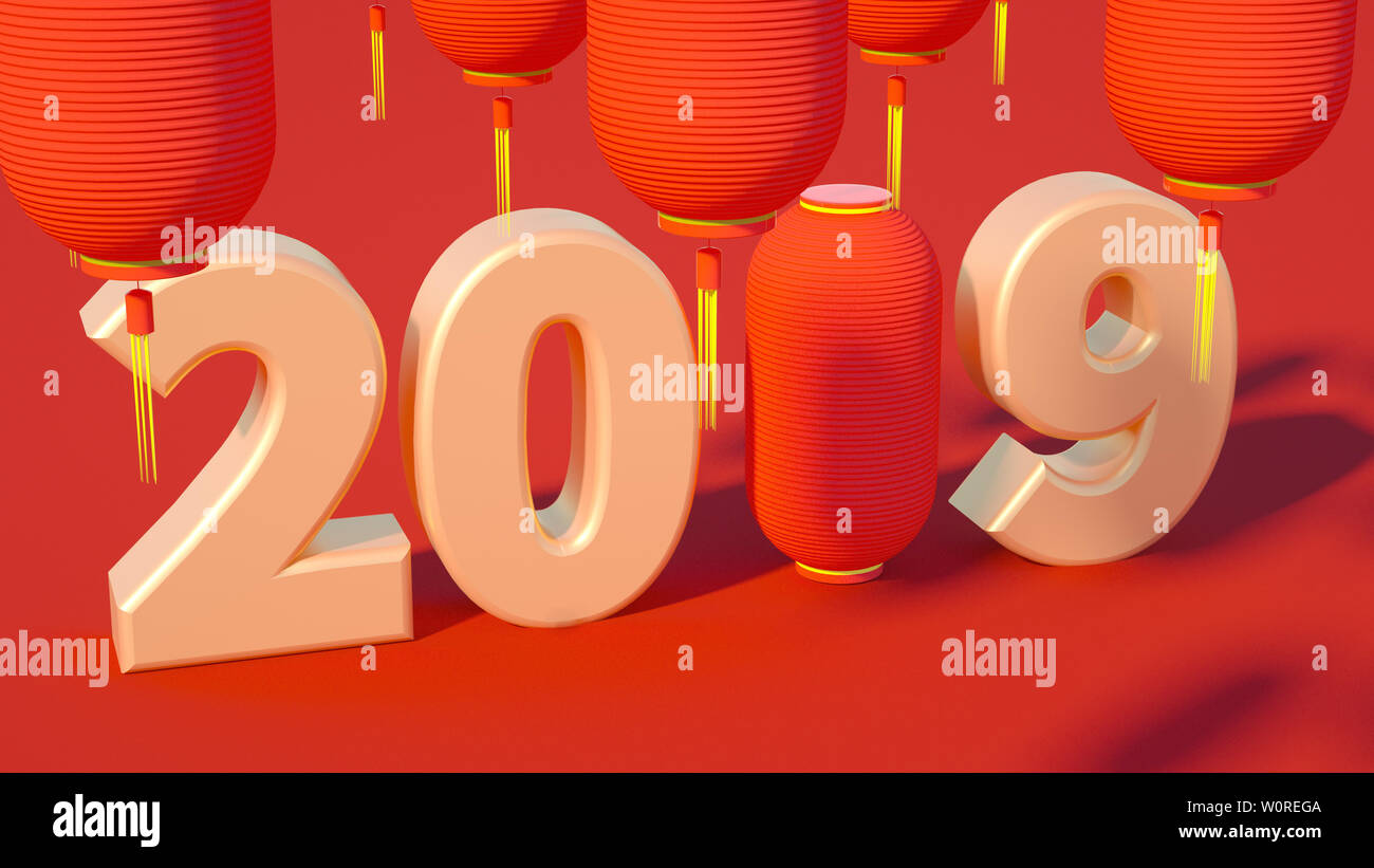 2019 creative poster Stock Photo - Alamy
