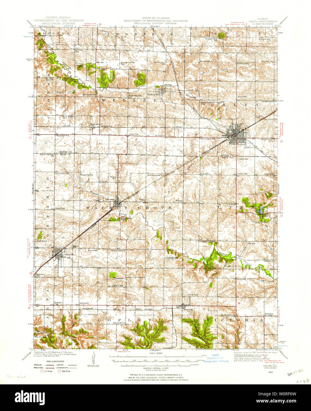 Map of galva hi-res stock photography and images - Alamy