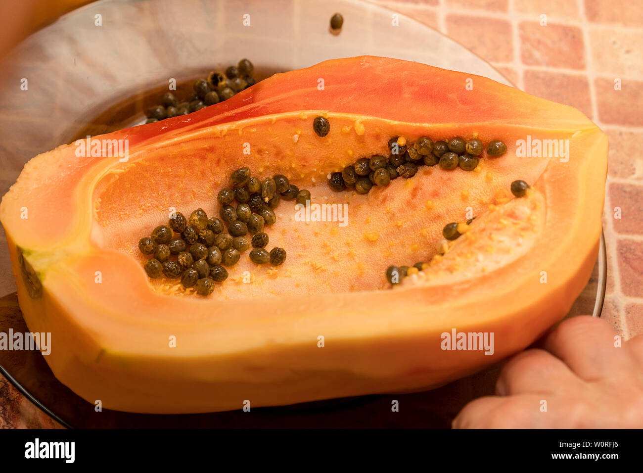 Papaya Slice Sliced Cut Half Pawpaw High Resolution Stock Photography ...