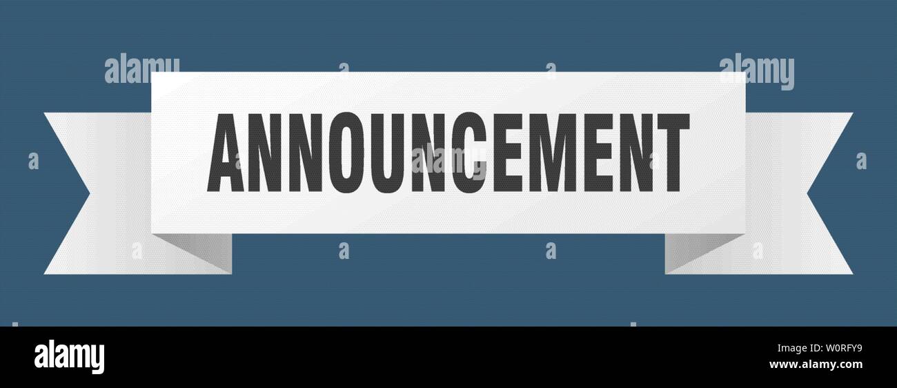 announcement ribbon. announcement isolated sign. announcement banner ...