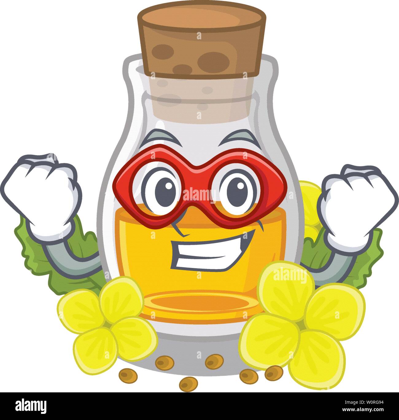 Super hero mustard oil isolated with the character Stock Vector Image ...