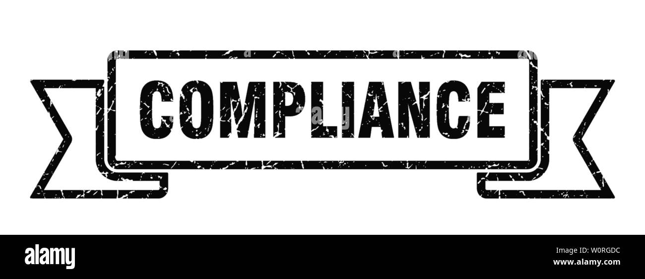 compliance grunge ribbon. compliance sign. compliance banner Stock ...