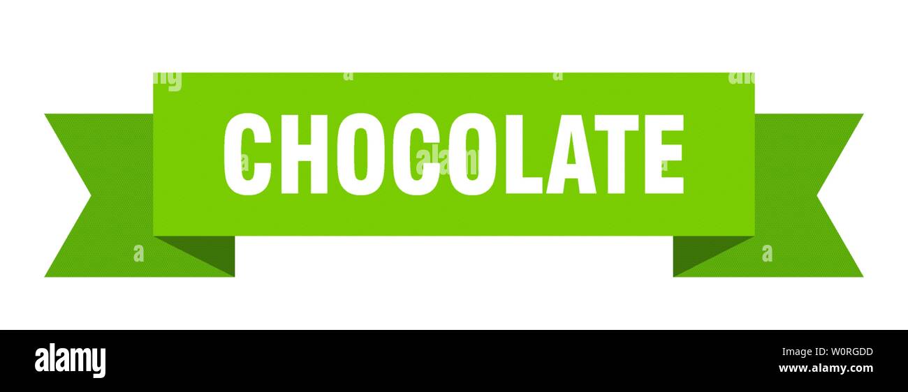 chocolate ribbon. chocolate isolated sign. chocolate banner Stock ...
