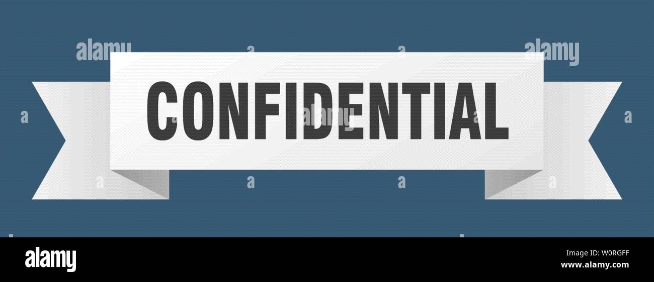 confidential ribbon. confidential isolated sign. confidential banner ...