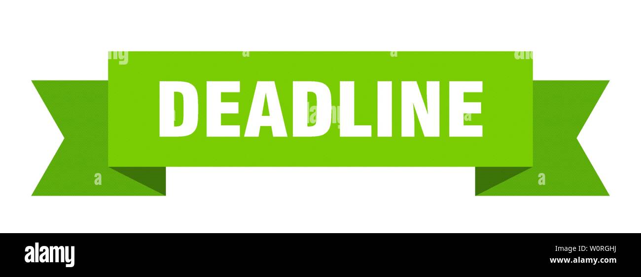 deadline ribbon. deadline isolated sign. deadline banner Stock Vector ...