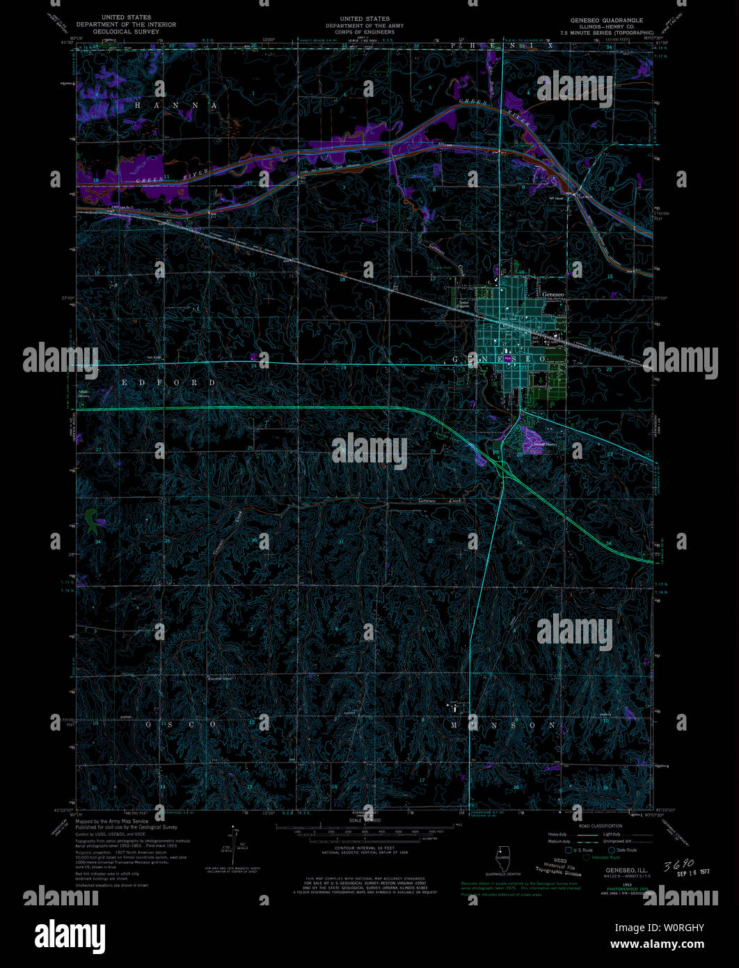 Geneseo map hi-res stock photography and images - Alamy