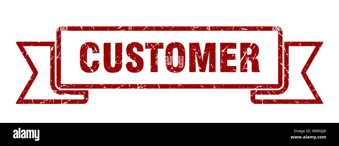 customer grunge ribbon. customer sign. customer banner Stock Vector ...