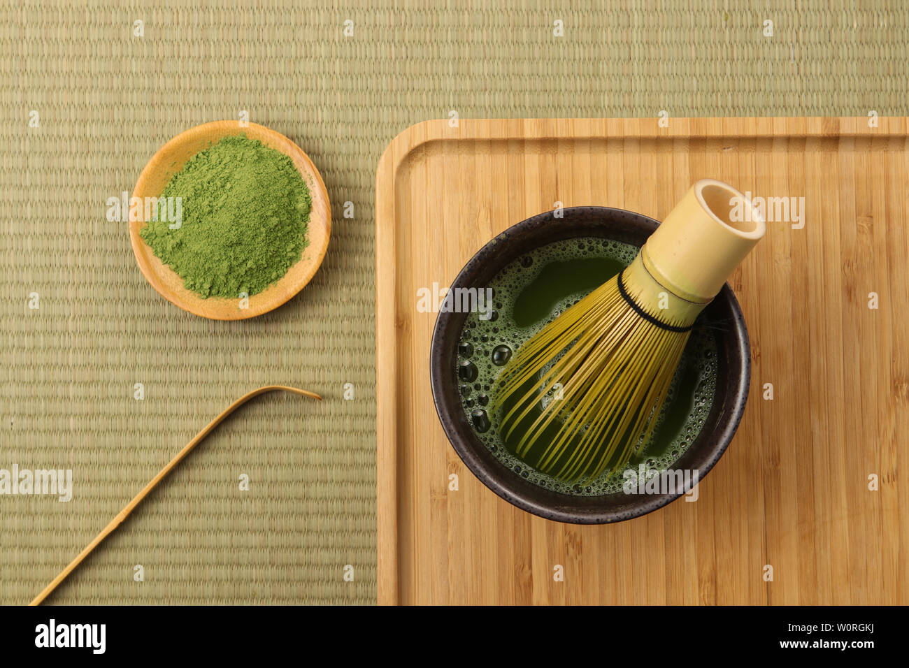 Matcha and tea sets Stock Photo - Alamy