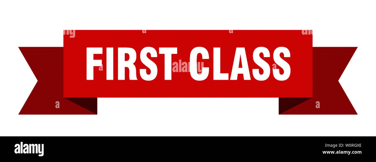 first class ribbon. first class isolated sign. first class banner Stock ...
