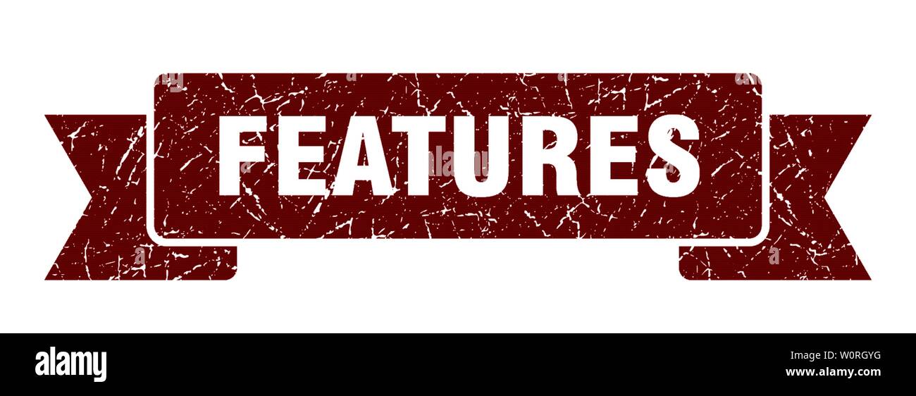 features grunge ribbon. features sign. features banner Stock Vector ...