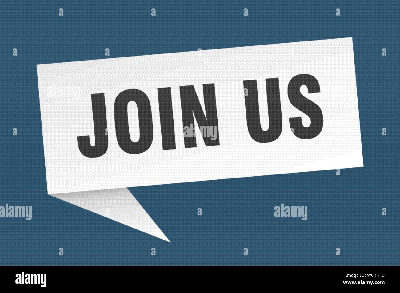 join us speech bubble. join us sign. join us banner Stock Vector Image ...