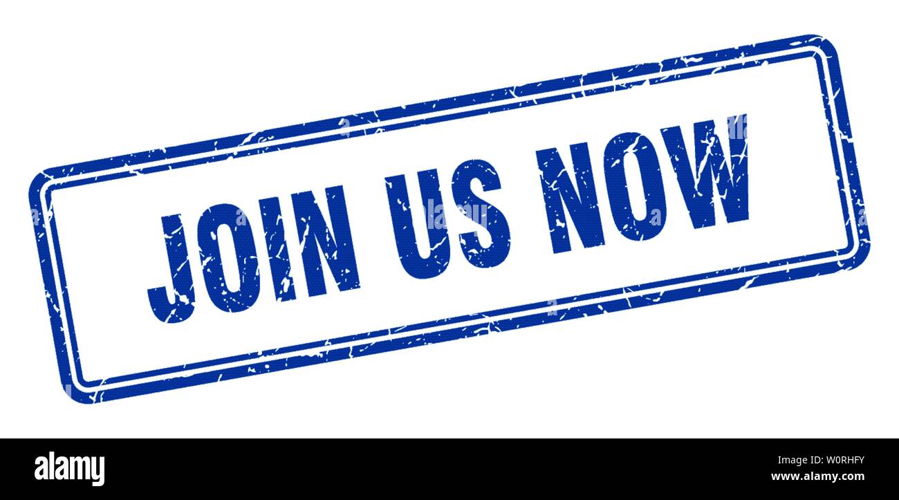 join us now stamp. join us now square grunge sign. join us now Stock ...