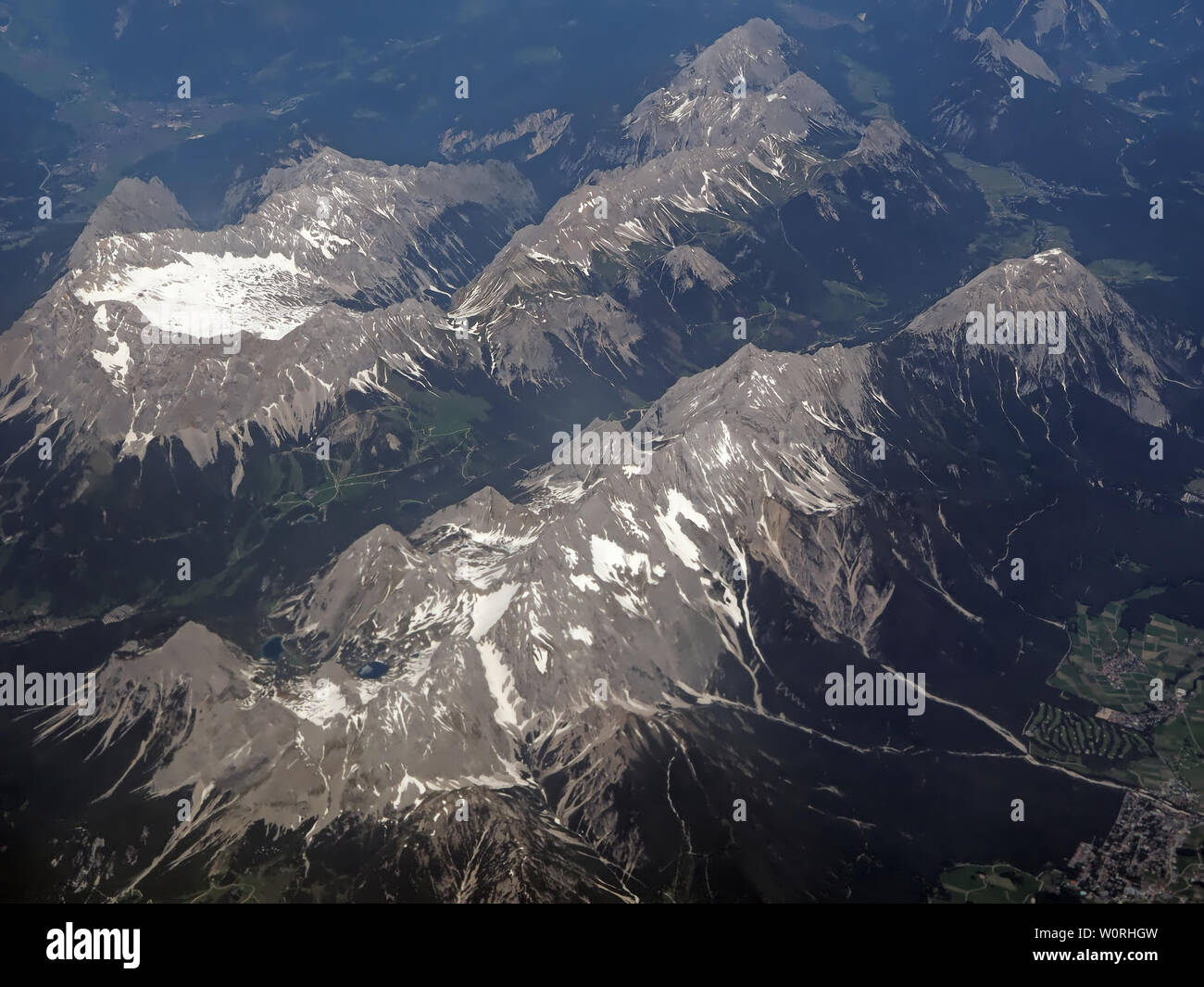 Alps seen from plane hi-res stock photography and images - Alamy