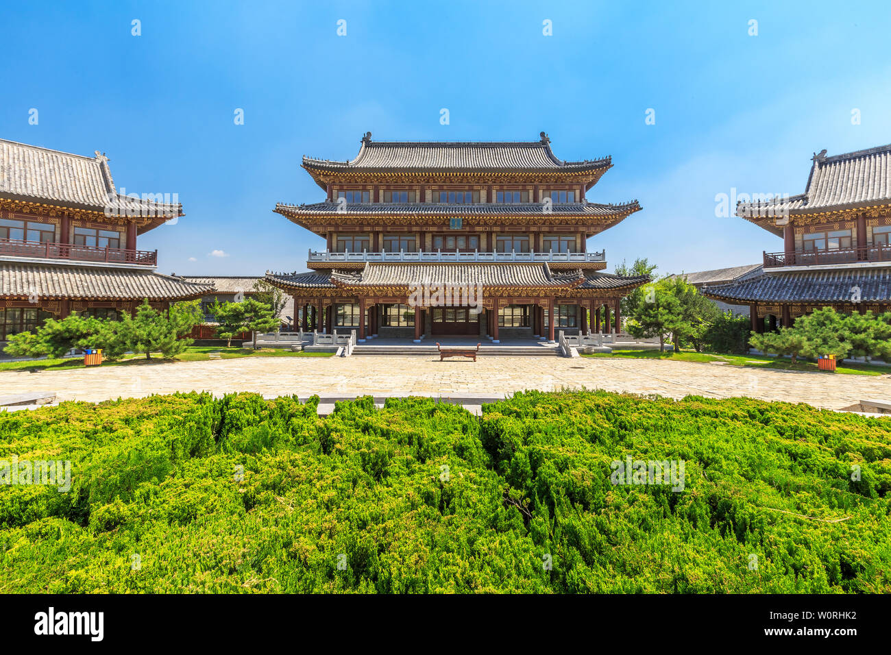 Chinese architecture of Qilu wine scenic spot Stock Photo - Alamy