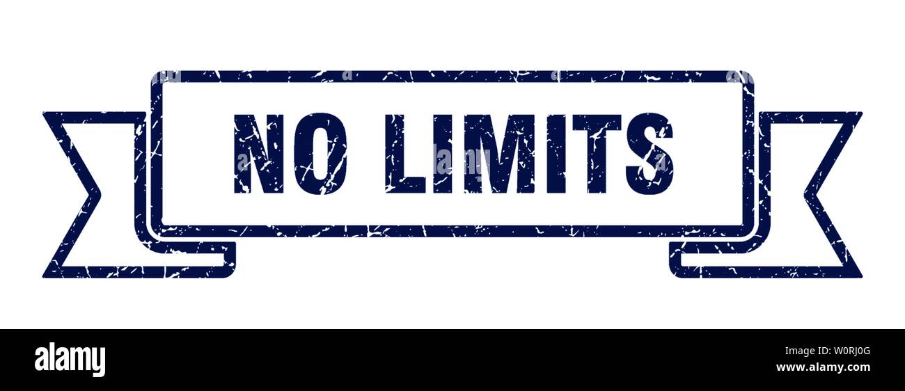 no limits grunge ribbon. no limits sign. no limits banner Stock Vector ...