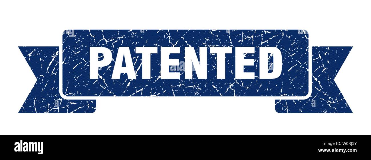 patented grunge ribbon. patented sign. patented banner Stock Vector ...