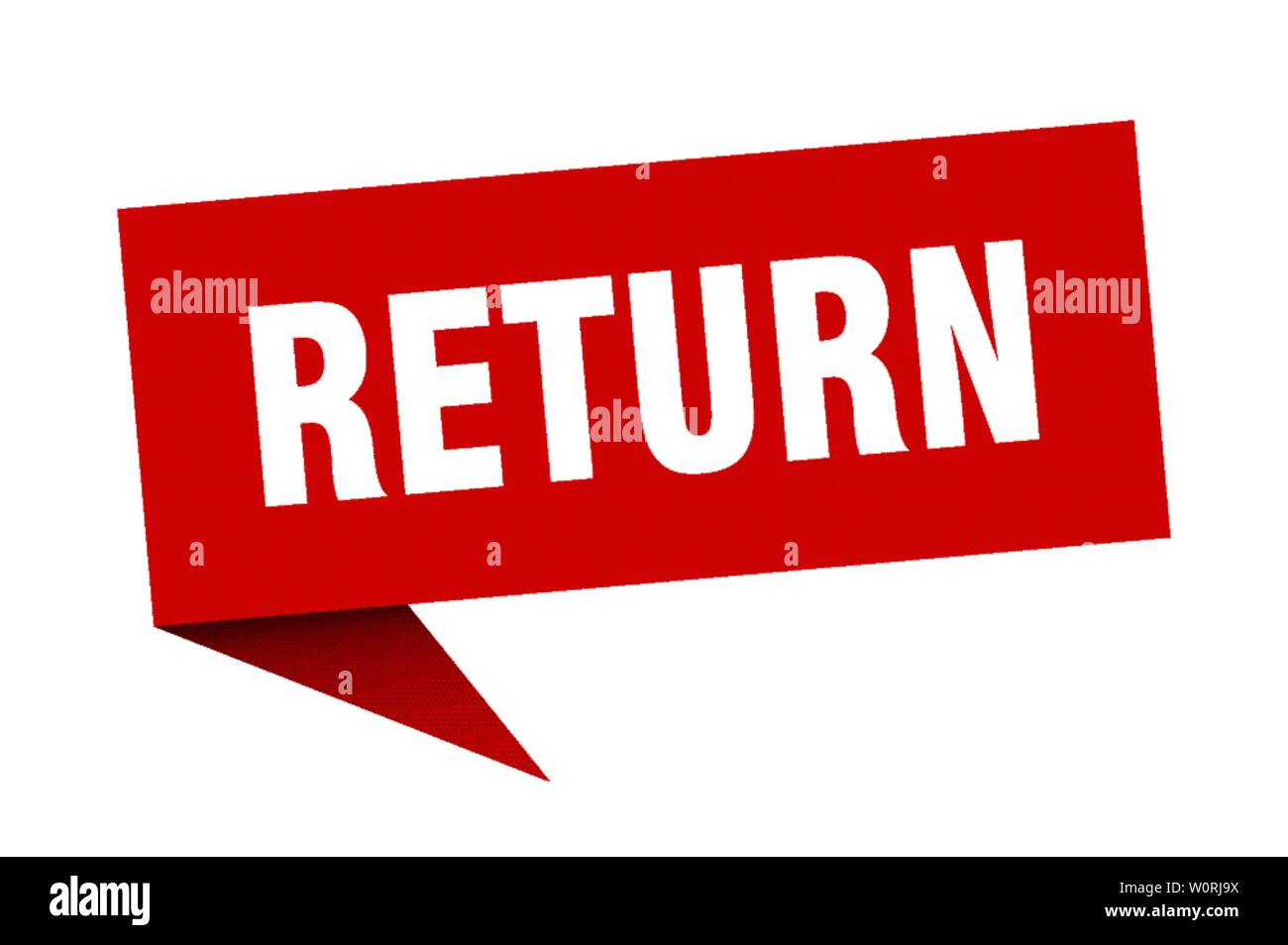 return speech bubble. return sign. return banner Stock Vector Image ...