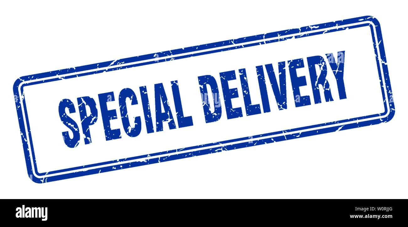 special delivery stamp. special delivery square grunge sign. special ...