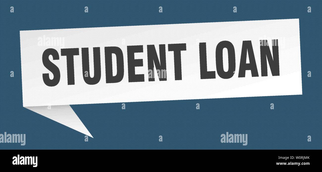 student loan speech bubble. student loan sign. student loan banner ...