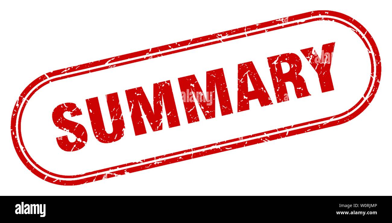 summary stamp. summary square grunge sign. summary Stock Vector Image ...