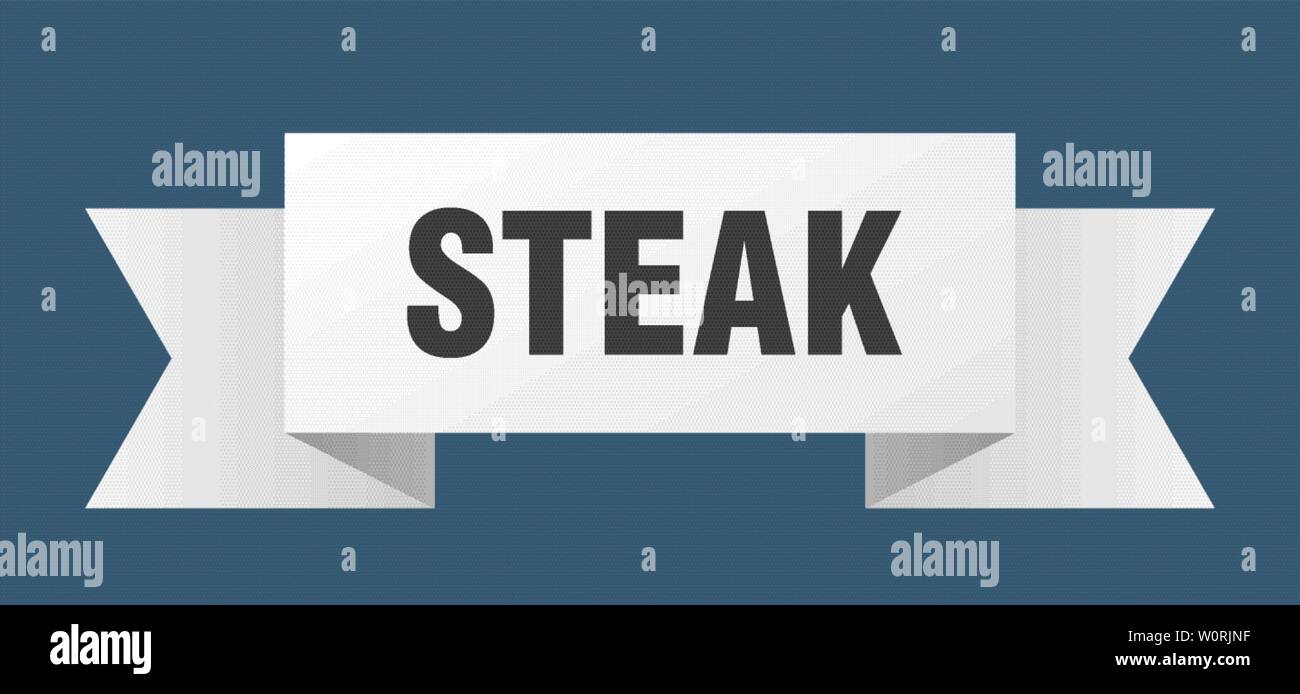 steak ribbon. steak isolated sign. steak banner Stock Vector Image ...
