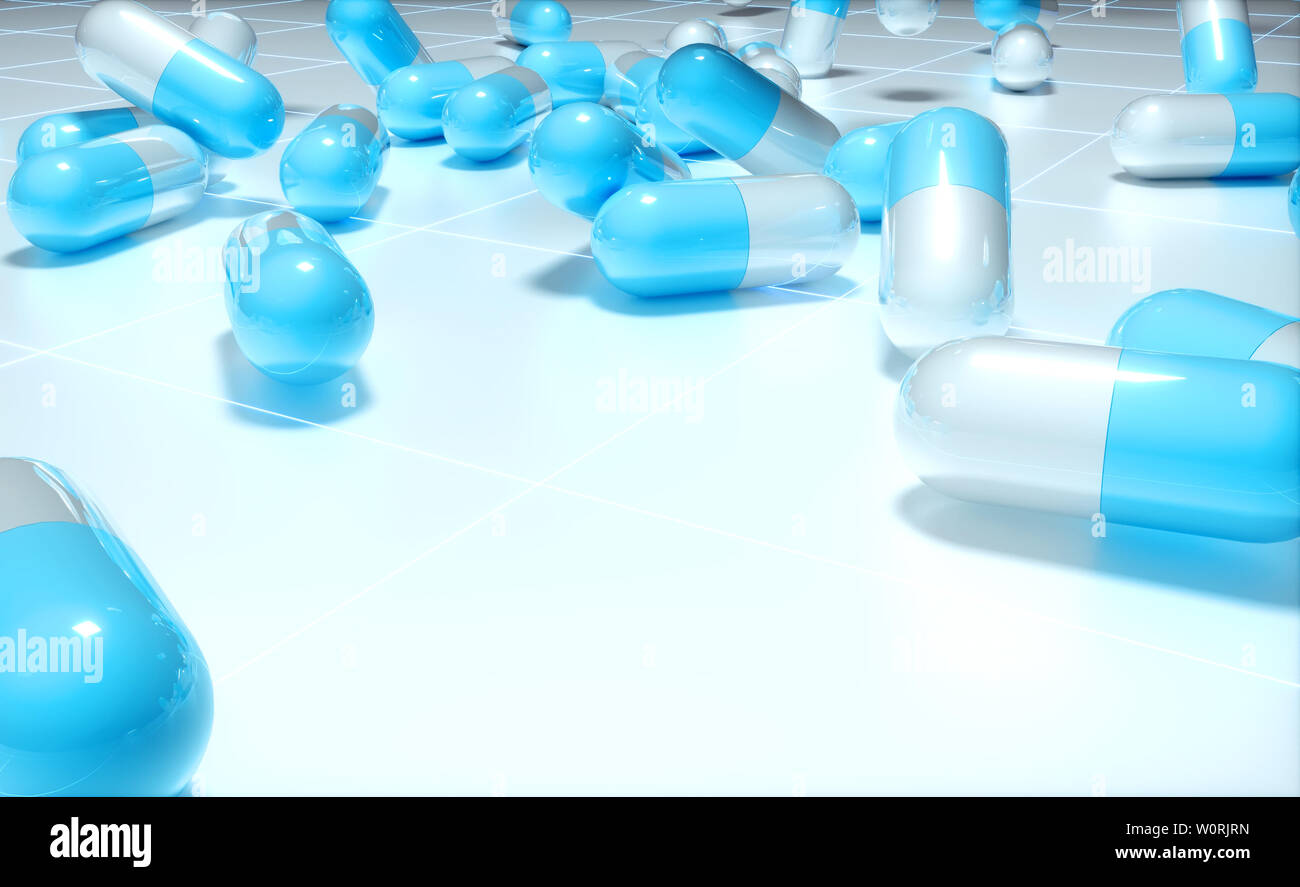 3D rendered capsule scene illustration Stock Photo - Alamy