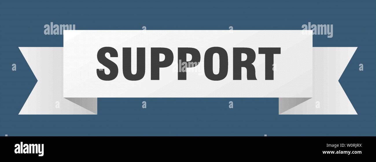 support ribbon. support isolated sign. support banner Stock Vector ...