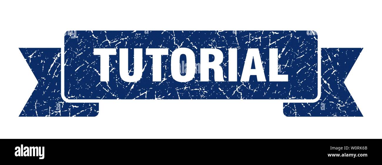 tutorial grunge ribbon. tutorial sign. tutorial banner Stock Vector ...