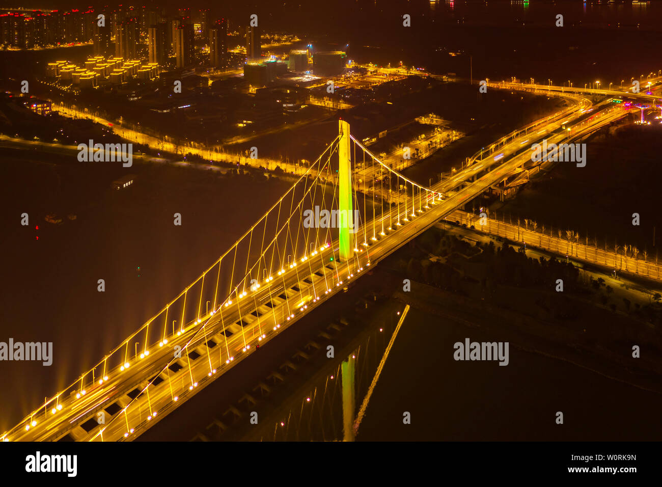 Night Color of Jiajiang Bridge, Jianye District, Nanjing, Jiangsu ...
