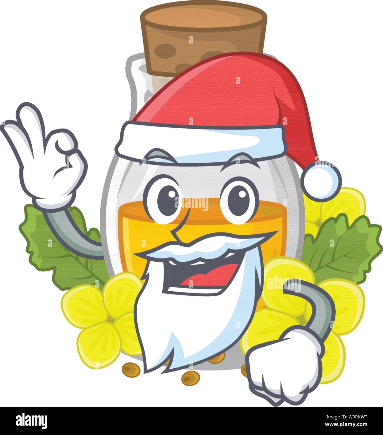 Santa mustard oil in the cartoon shape Stock Vector Image & Art - Alamy