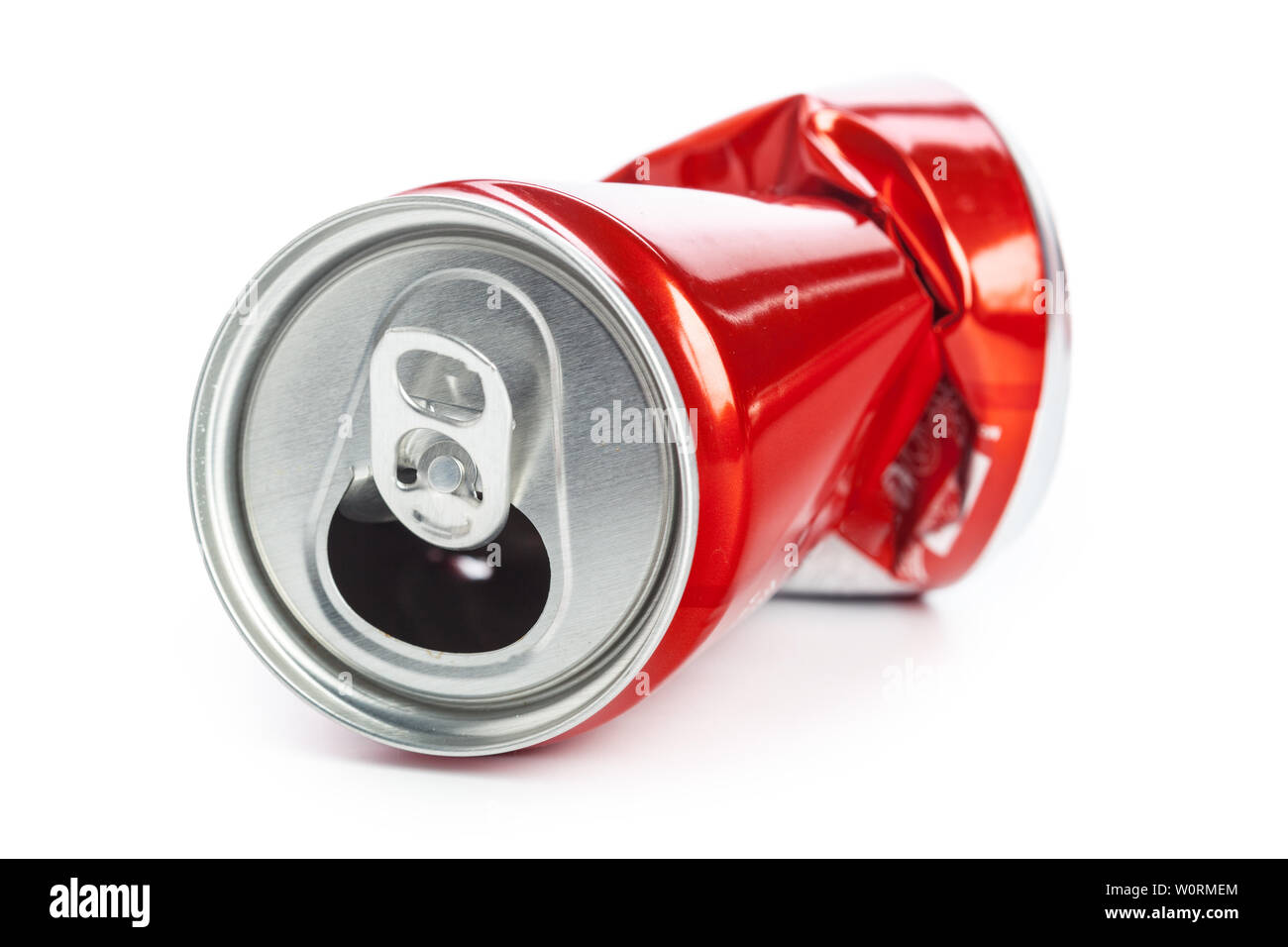Compressed cans isolated on a white background Stock Photo - Alamy